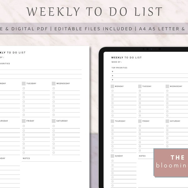 Weekly Schedule - Etsy