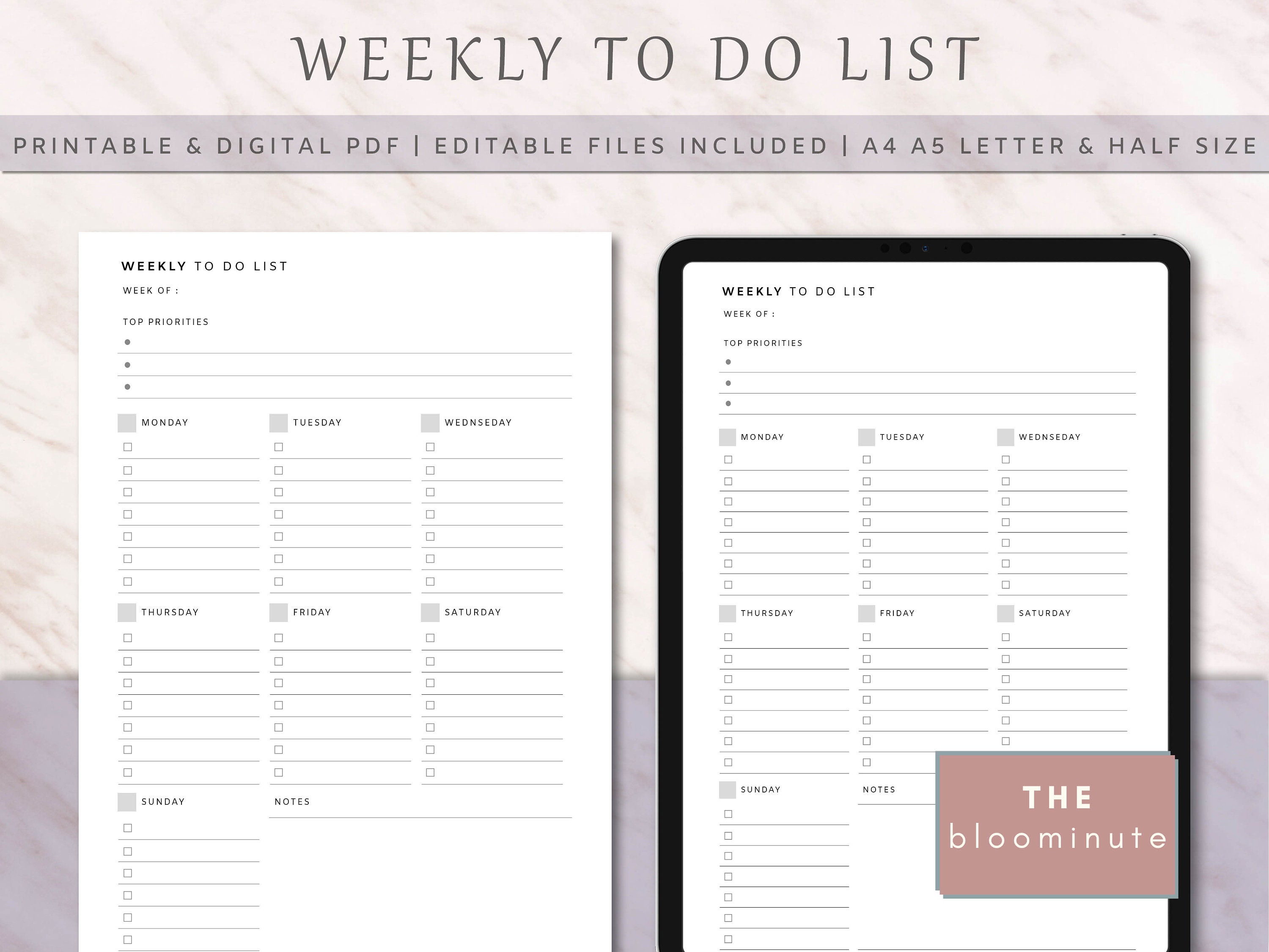 Weekly Schedule to Do List Printable & Editable Task Triage Weekly ...