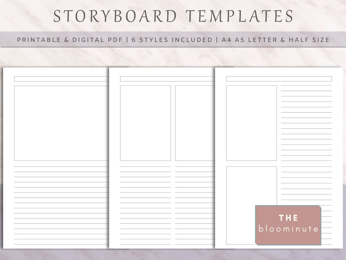 Printable & Digital Storyboard Template, Continuity Notes Template, A4 ...