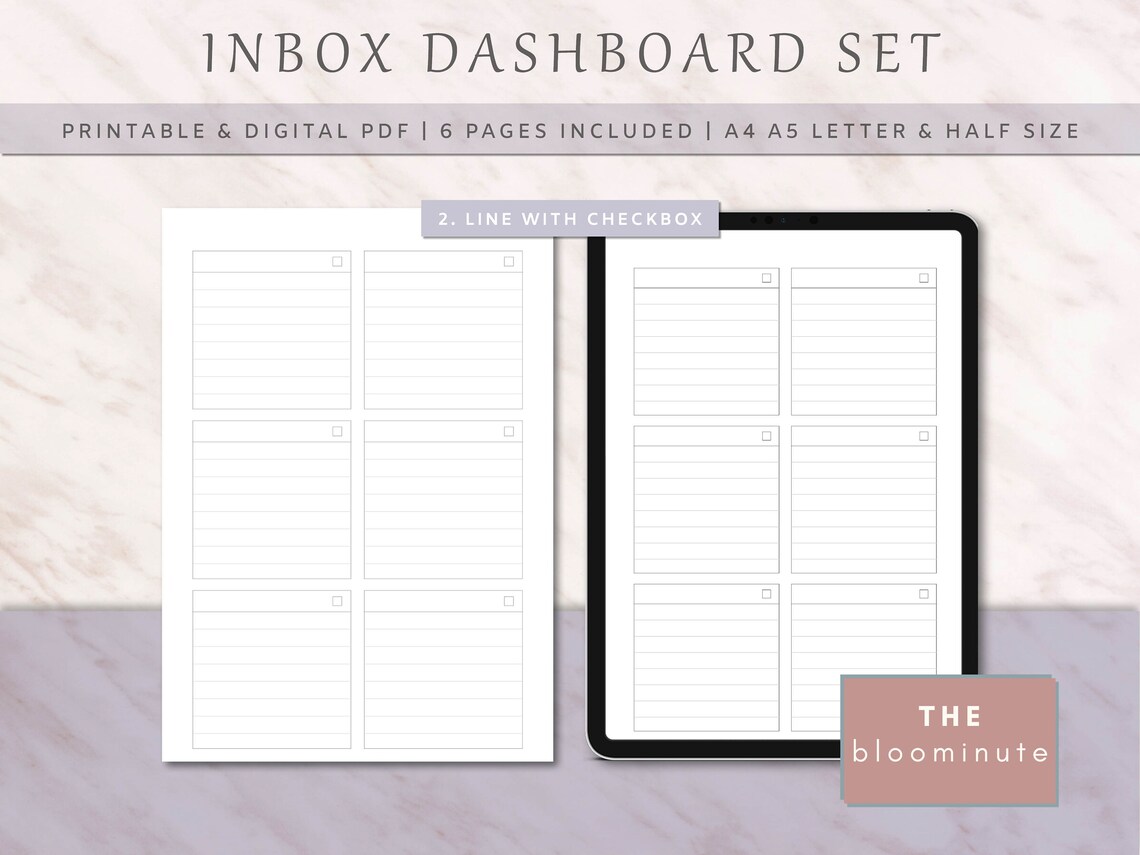 Printable Inbox Planner Dashboard Brain Dump List Get It - Etsy