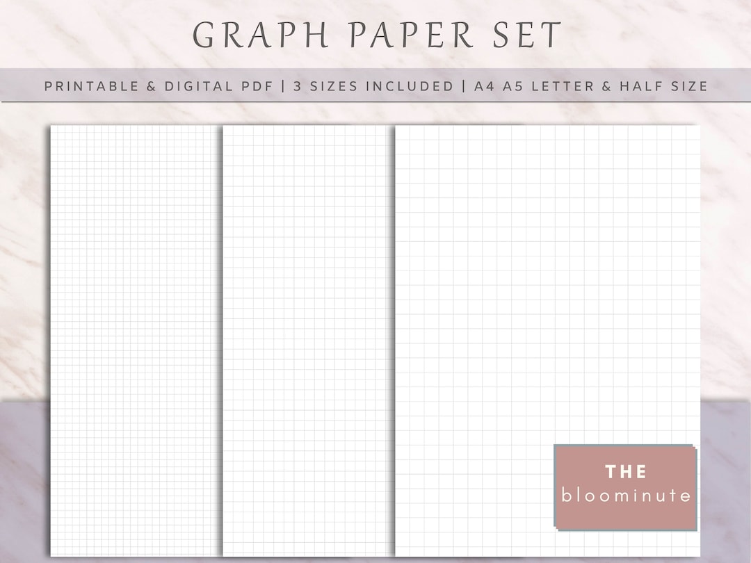 Student Note Taking Paper With 3 Grids of Graph | 5mm, 7mm, 10mm Grid ...