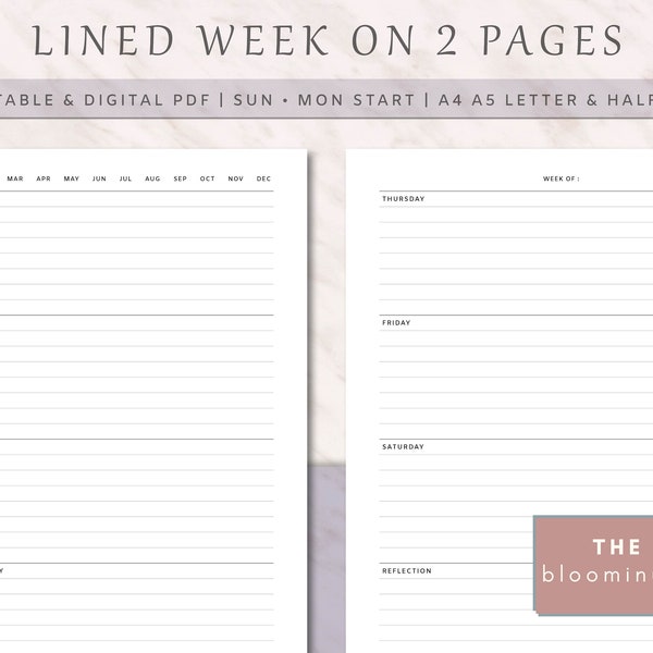 Printable Diary Pages Lined - Etsy