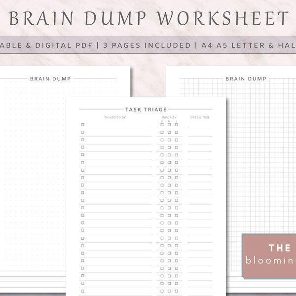 Brain Dump Notepad - Etsy