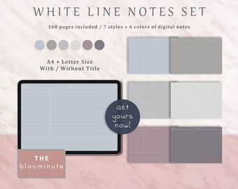 168 Horizontal Green Color Digital Note Taking Template, Dot, Graph ...