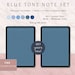 168 Blue Color Digital Note Taking Templates, Dot, Graph, Lined ...