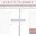Printable Yearly Pages Bundle A4, A5, Letter & Half Year-long Planner ...