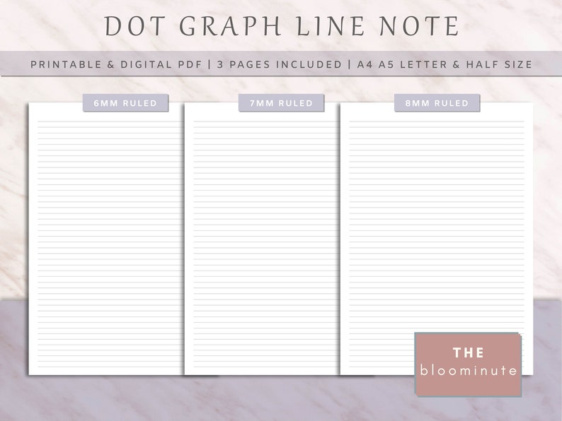 Student Note Taking Paper Printable Dot Graph Line Note Refills ...