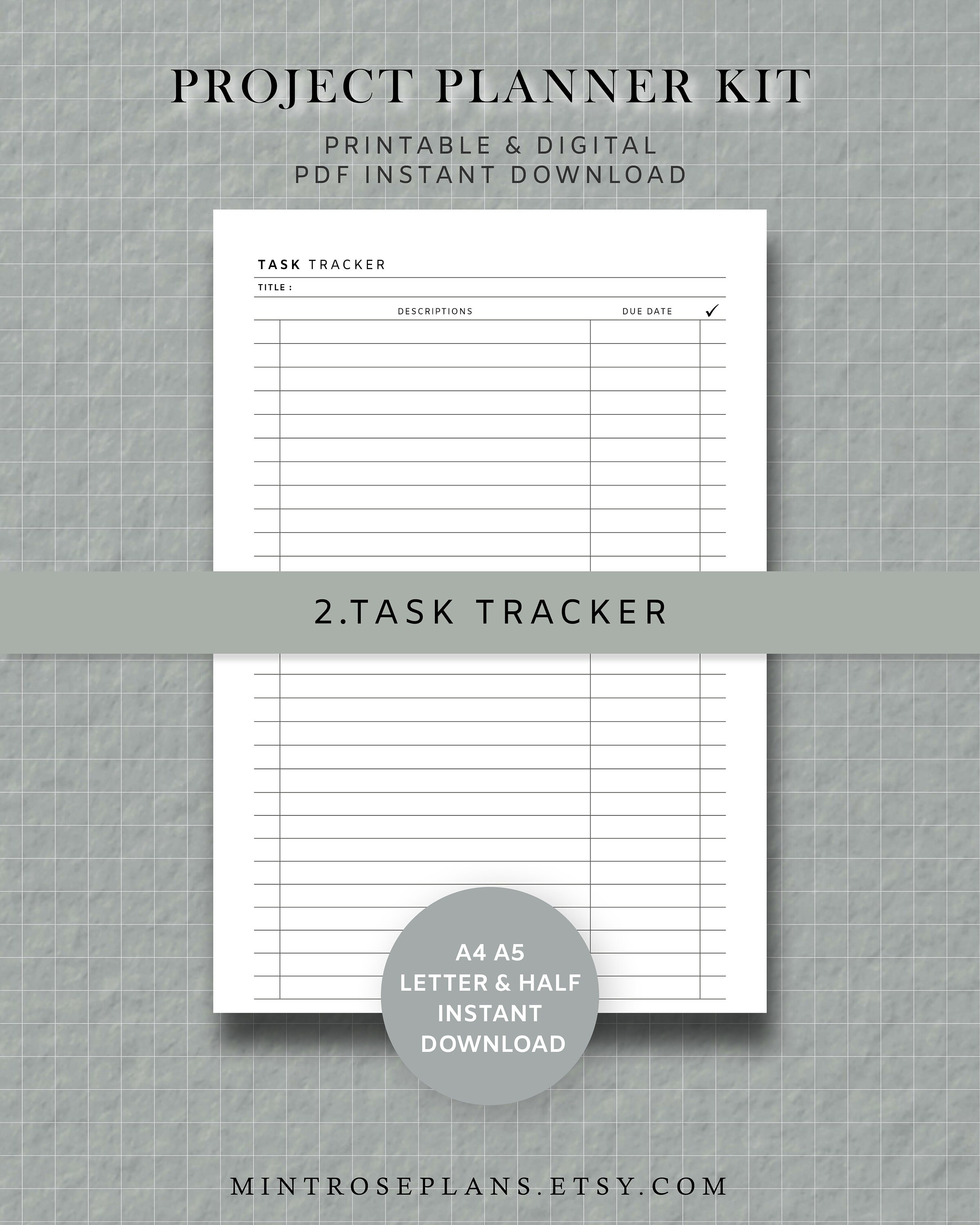 Printable & Digital Project Planner Project Management PDF | Etsy