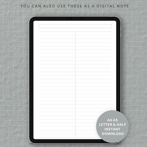 Study Lined Note Taking Papers Printable Lined Note Bundle | Etsy