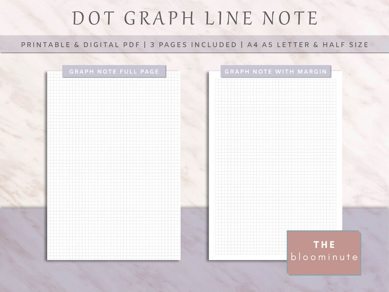 Student Note Taking Paper Printable Dot Graph Line Note Refills ...