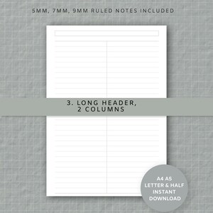 Study Lined Note Taking Papers Printable Lined Note Bundle | Etsy