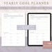 Printable Yearly Goal Planner | A4, A5, Letter, Half Letter | Year-long ...