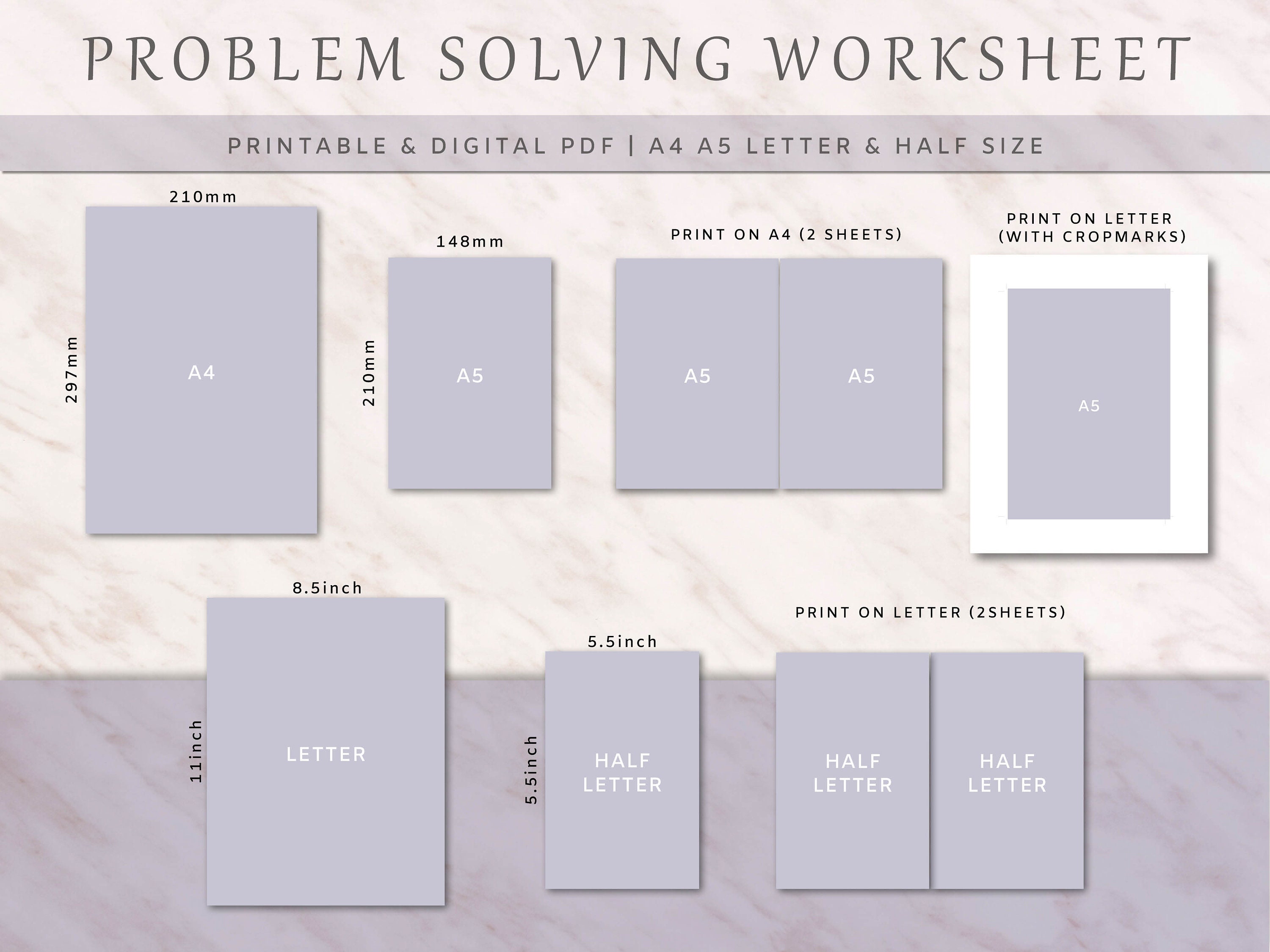 Printable Problem Solving Worksheets, Reduce Anxiety, Decision Maker ...