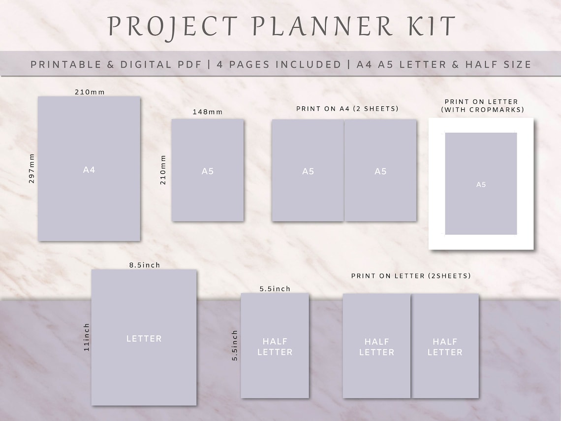 Printable & Digital Project Planner Project Management PDF - Etsy