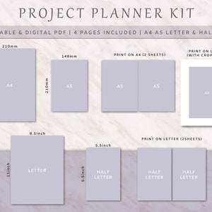 Printable & Digital Project Planner | Project Management PDF A4 A5 ...