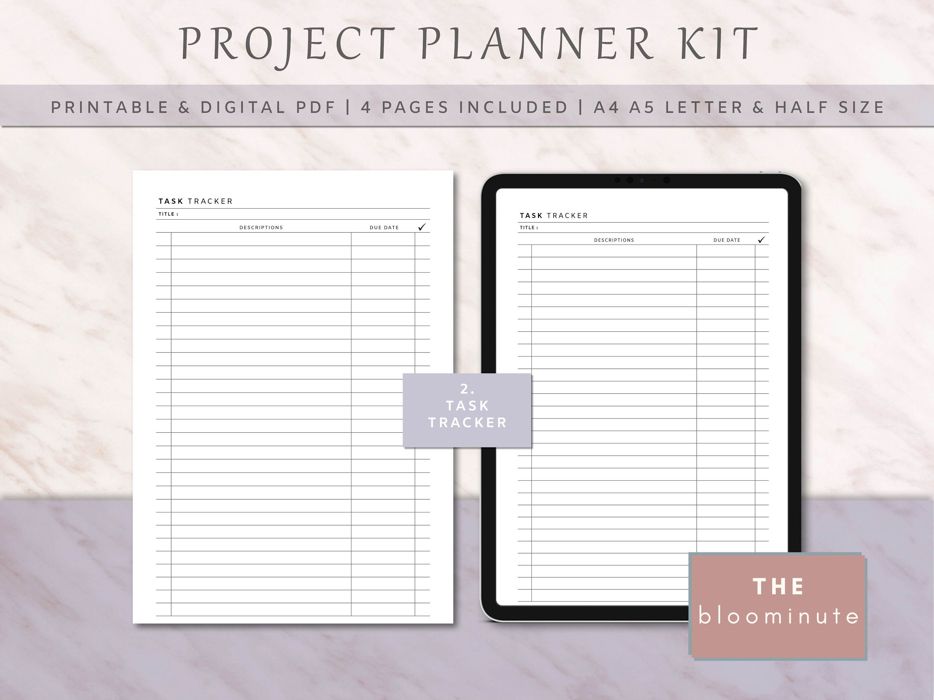 Printable & Digital Project Planner | Project Management PDF A4 A5 ...