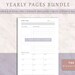 Printable Yearly Pages Bundle A4, A5, Letter & Half Year-long Planner ...