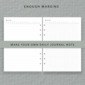 Printable & Digital Day Reflection Journal Pages Lined Dot | Etsy