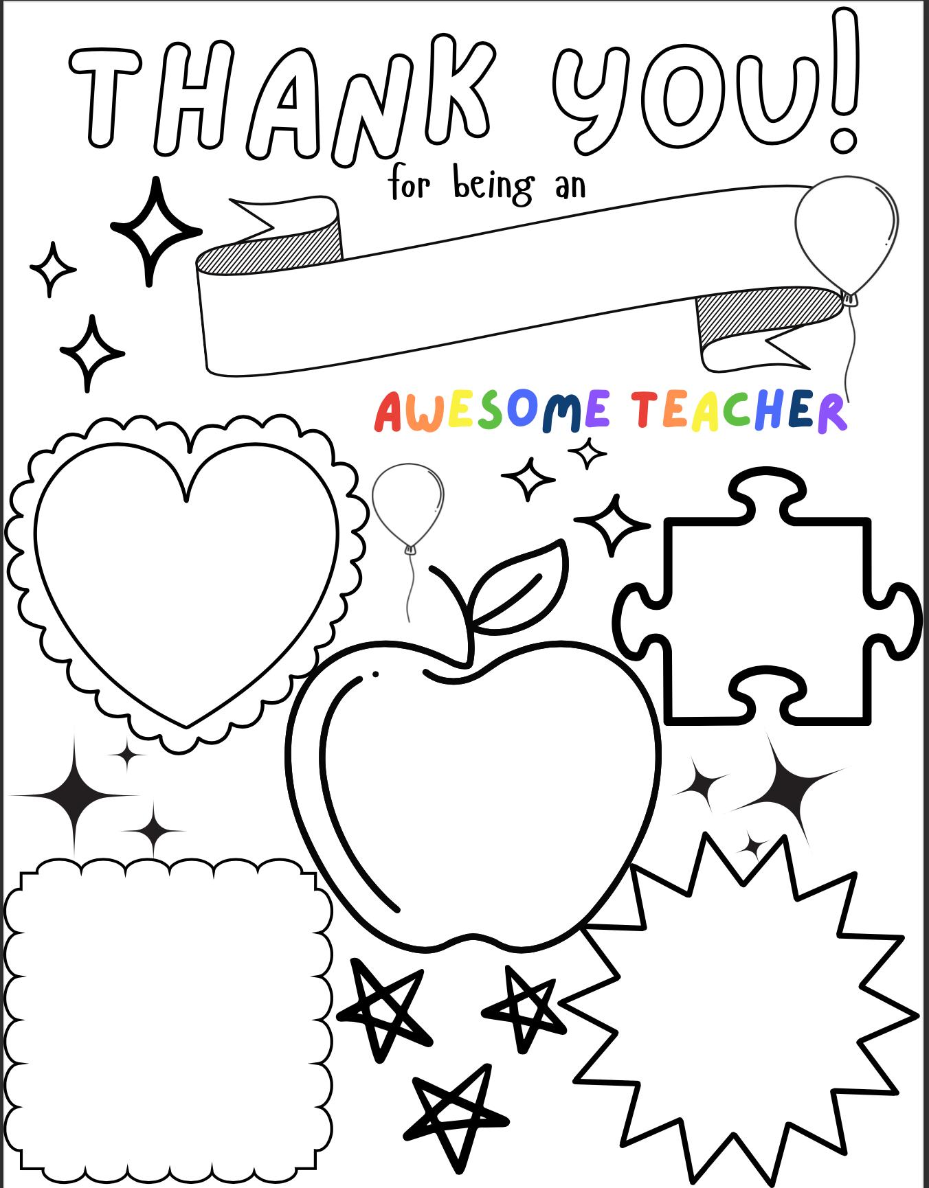 10 Worksheets | Teacher Print-out Worksheets | Teacher Appreciation ...