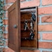 Walnut Dark Shutters Natural Wooden Family Big Key Box, Hanging Key Box ...