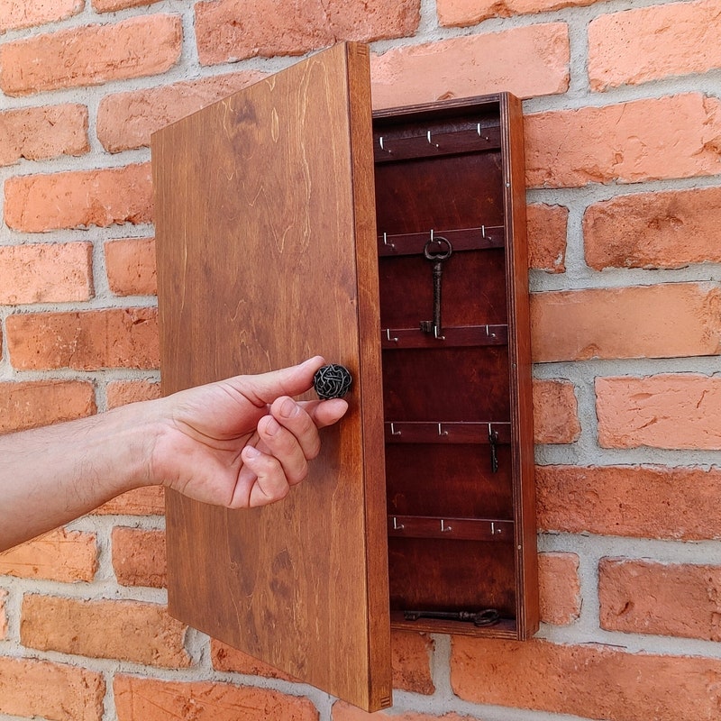 Modern Wooden Key Box - Etsy UK