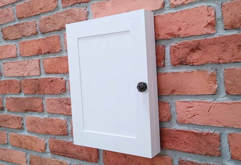 White Shutters Natural Wooden Family Big Key Box, Hanging Key Box, Key ...