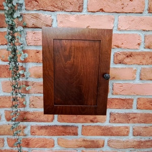 Walnut Dark Shutters Natural Wooden Family Big Key Box, Hanging Key Box ...