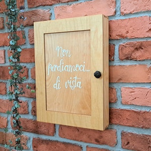 Rustic Shutters Natural Wooden Family Big Key Box, Hanging Key Box, Key ...