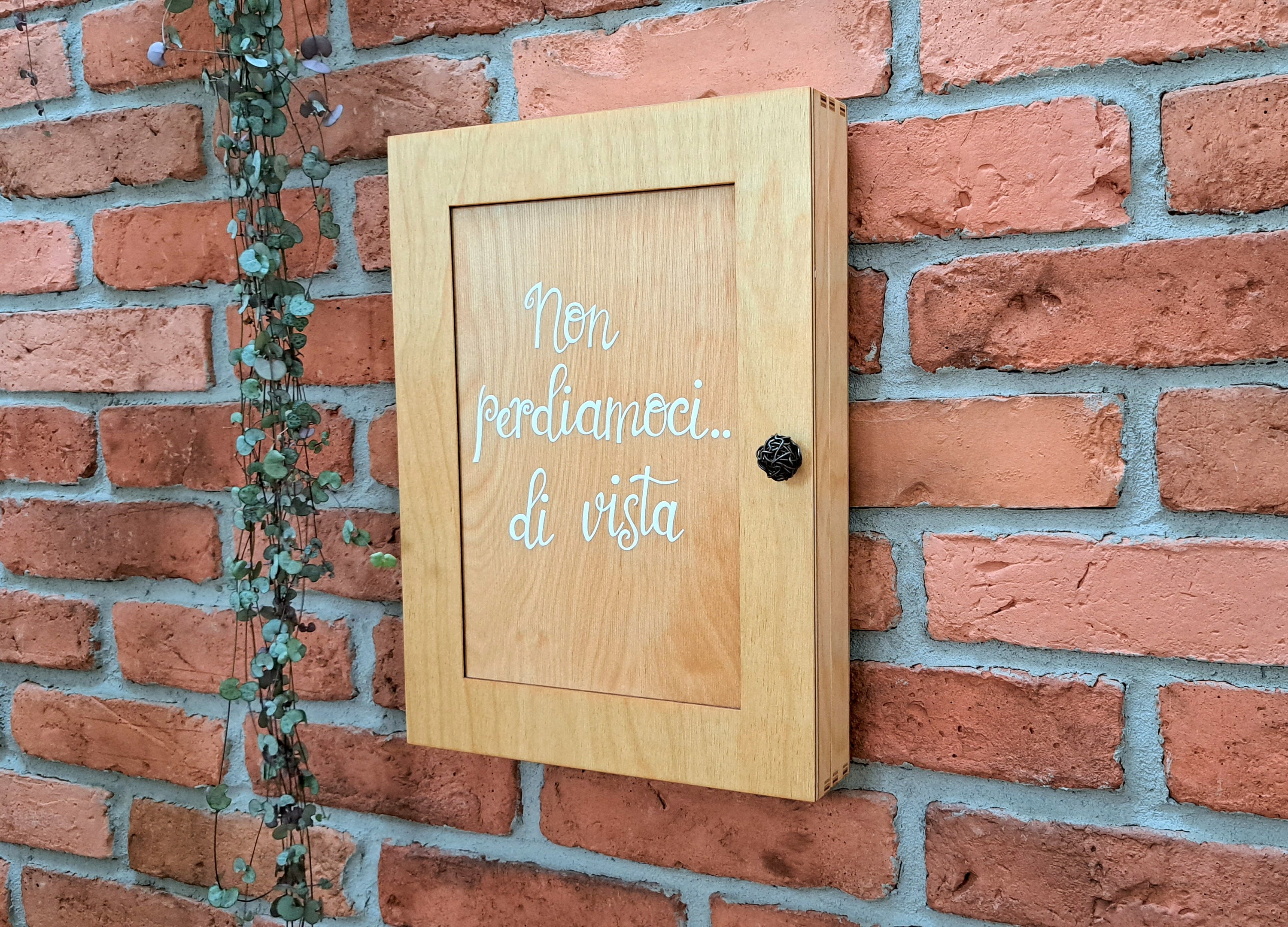 Rustic Shutters Natural Wooden Family Big Key Box, Hanging Key Box, Key ...