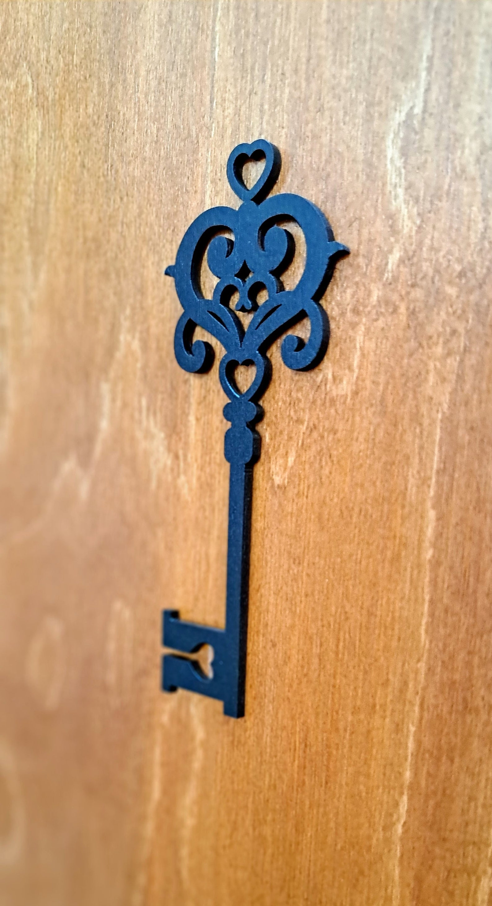 Personalized Natural Wooden Family Key Box, Hanging Key Box, Key Hooks ...