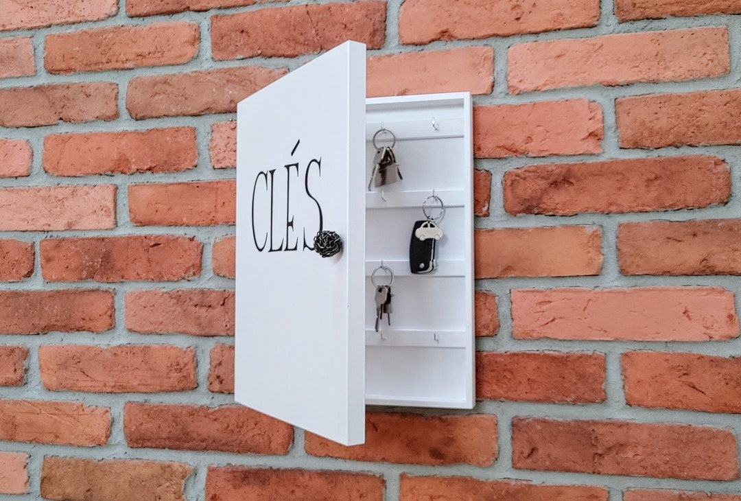 Personalized Natural Wooden Family Big Key Box, Hanging Key Box, Key ...