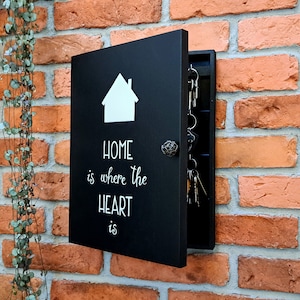 Personalized Natural Wooden Family Big Key Box, Hanging Key Box, Key ...