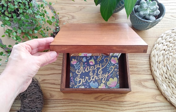 Rustic Wood Box Wooden Treasure Chest Box Natural Wooden - Etsy