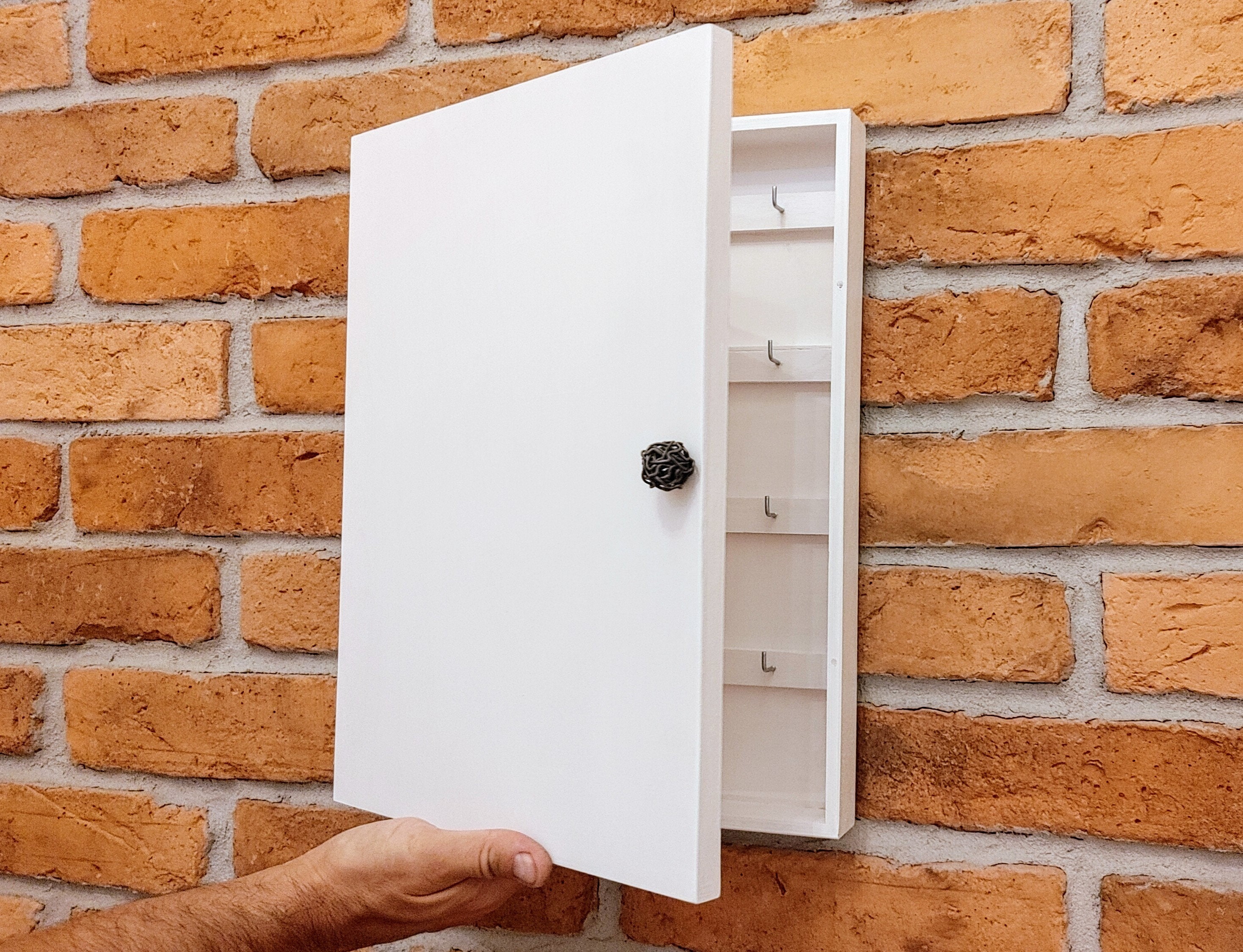 Natural Wooden Family Big Key Box Hanging Key Box Key Hooks - Etsy