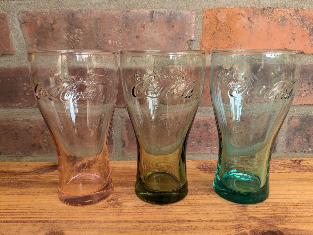 Colored Coca Cola Glass 0.2l / Coke Collector Glasses Drinking Glass ...