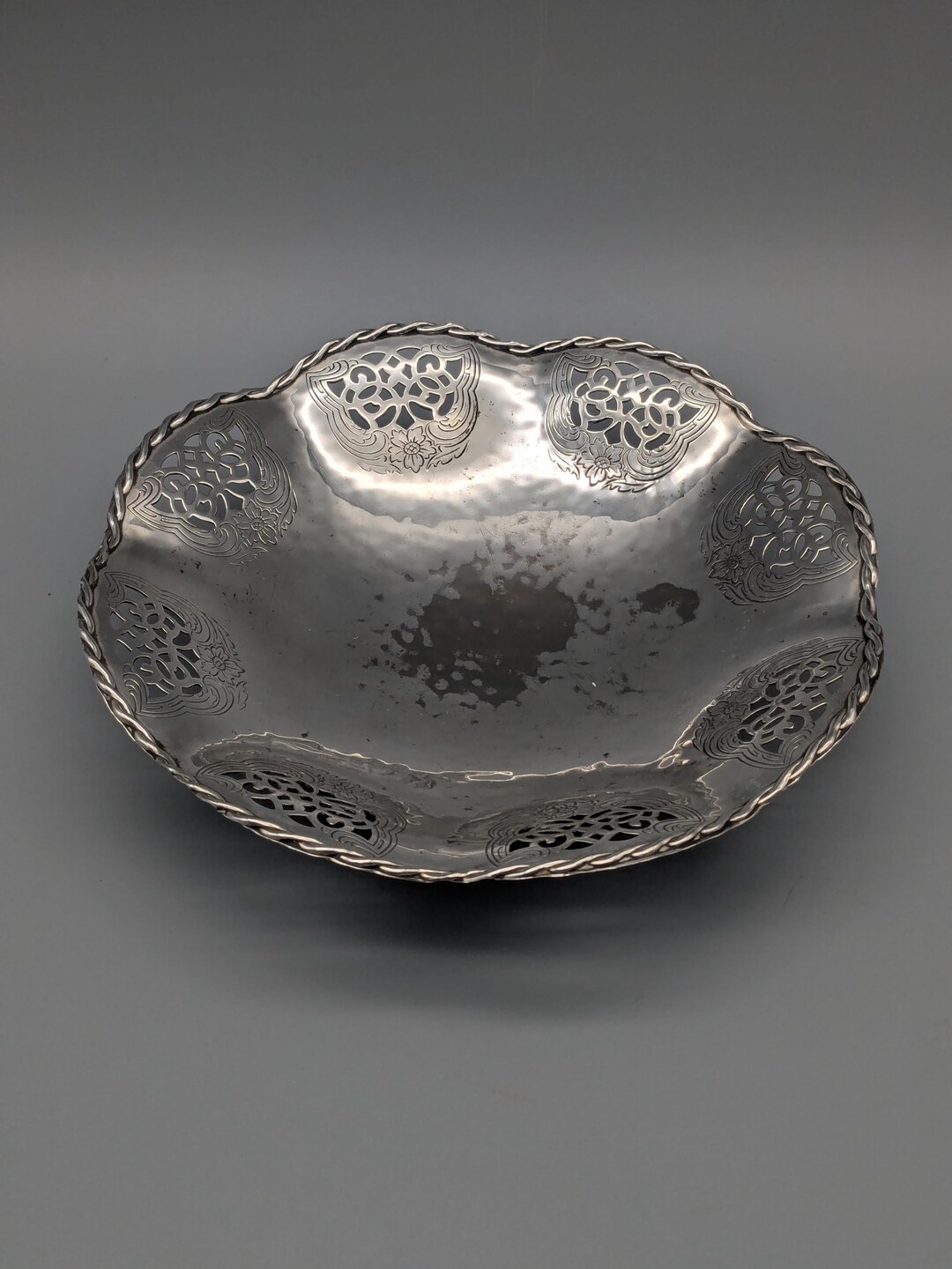 Vintage Quist Silver-plated Bowl, Ø18.2 Cm, With Feet and Openwork ...