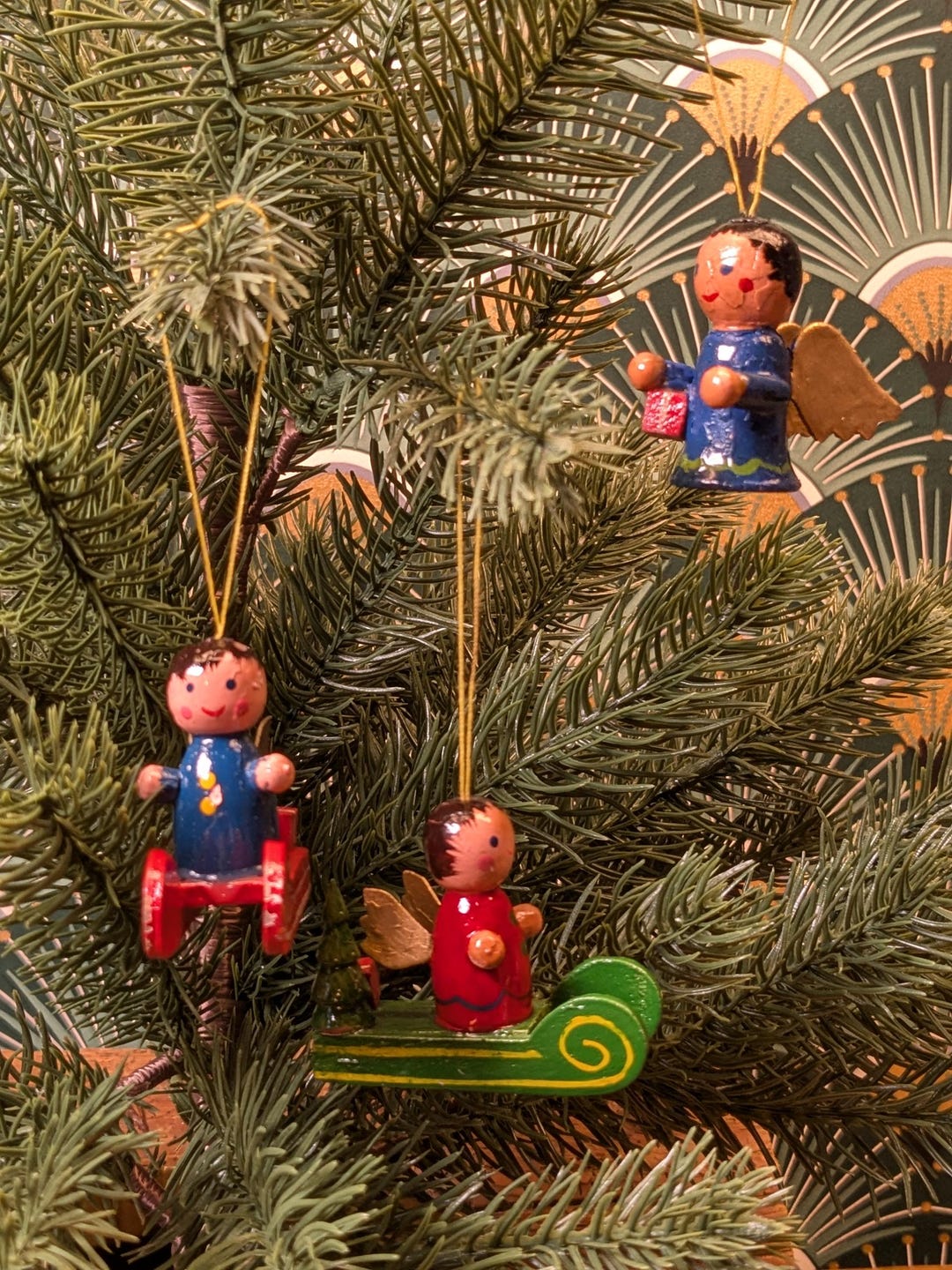 Vintage Christmas Tree Decorations, Christmas Tree Ornaments, Wooden ...