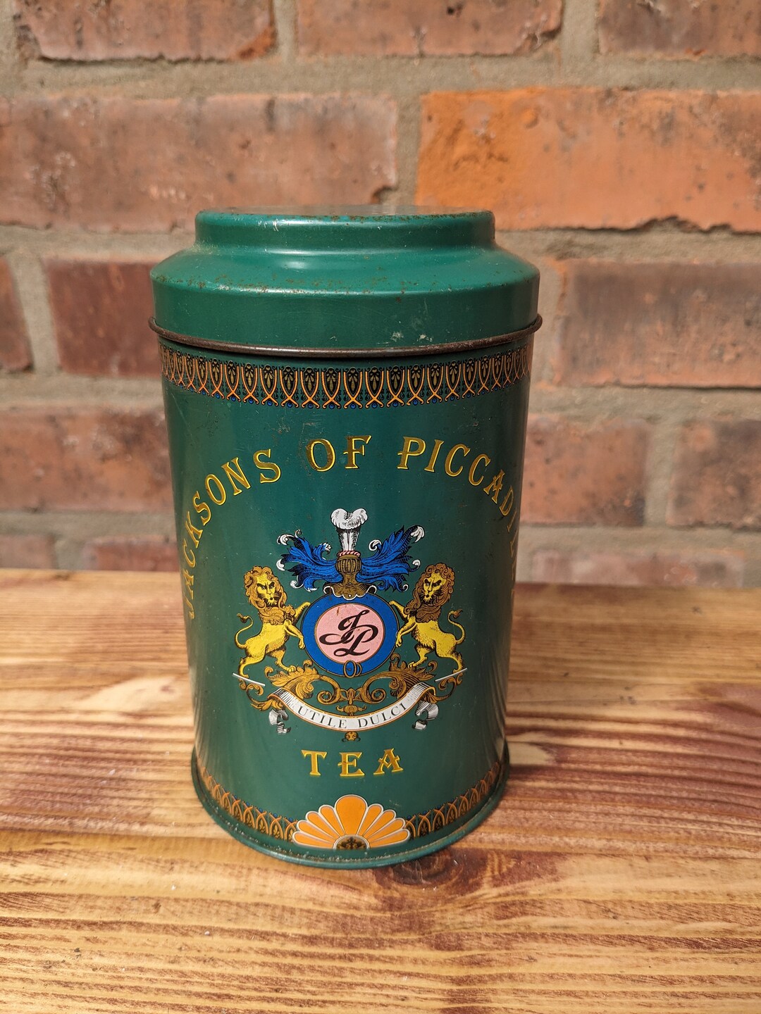 Vintage Jackson of Picadilly Green Tea Caddy From England - Etsy