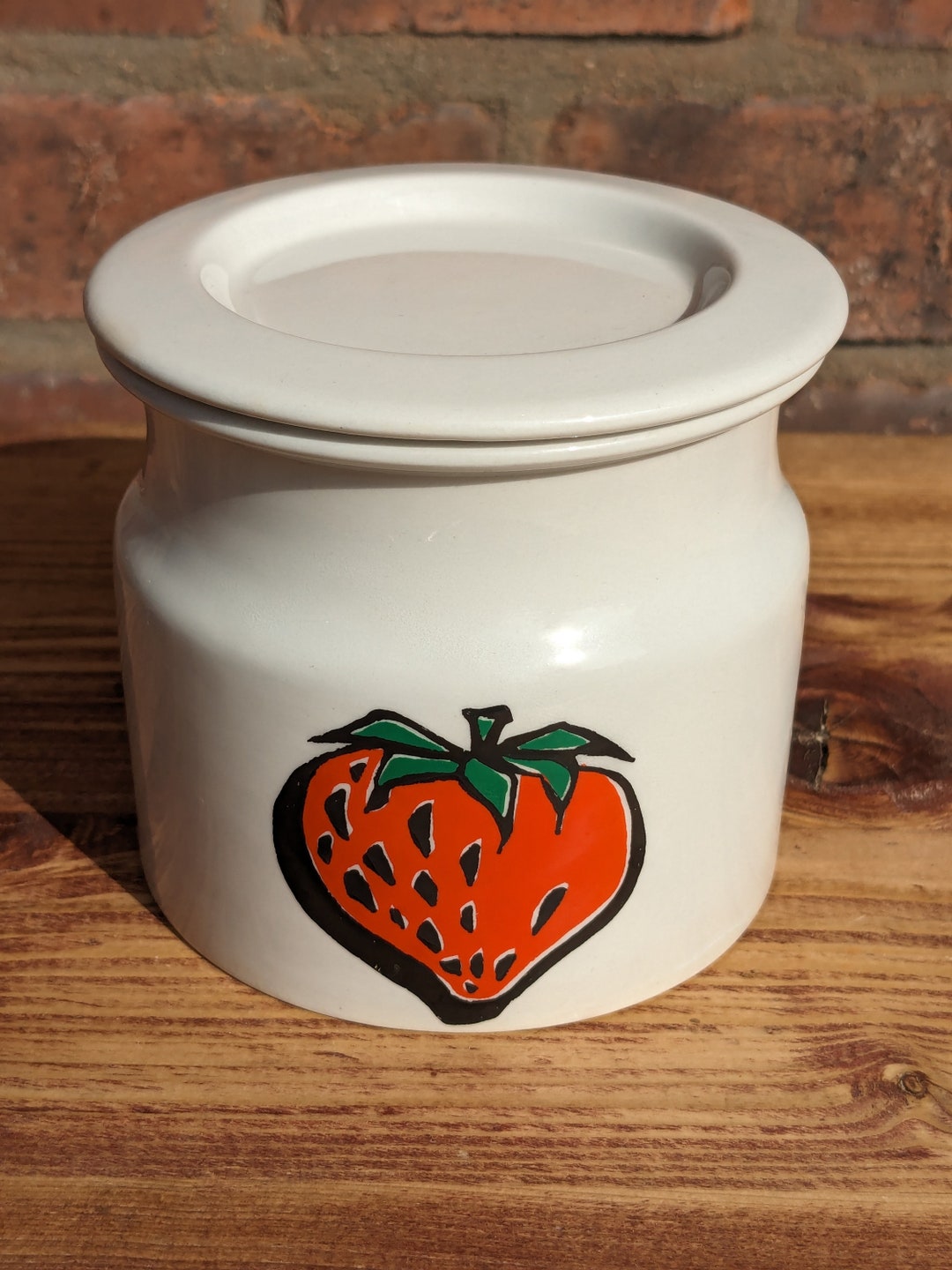 Arabia Porcelain Pomona Jam Jar Strawberry, Vintage 70s, Made in ...