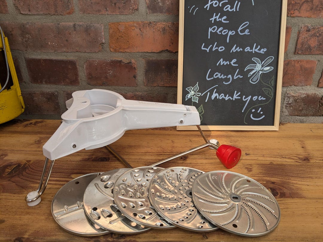 Vintage Moulinex Mouli Julienne Vegetable Grater in White 70s Including ...