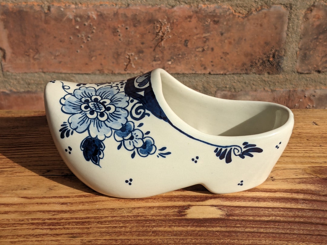 Vintage Delft Holland Hand Painted Blue Dutch Shoe / Clog, Made in ...