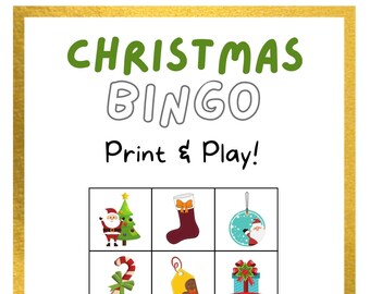 Christmas Bingo Printable Downloadable Game Bingo Game Christmas ...