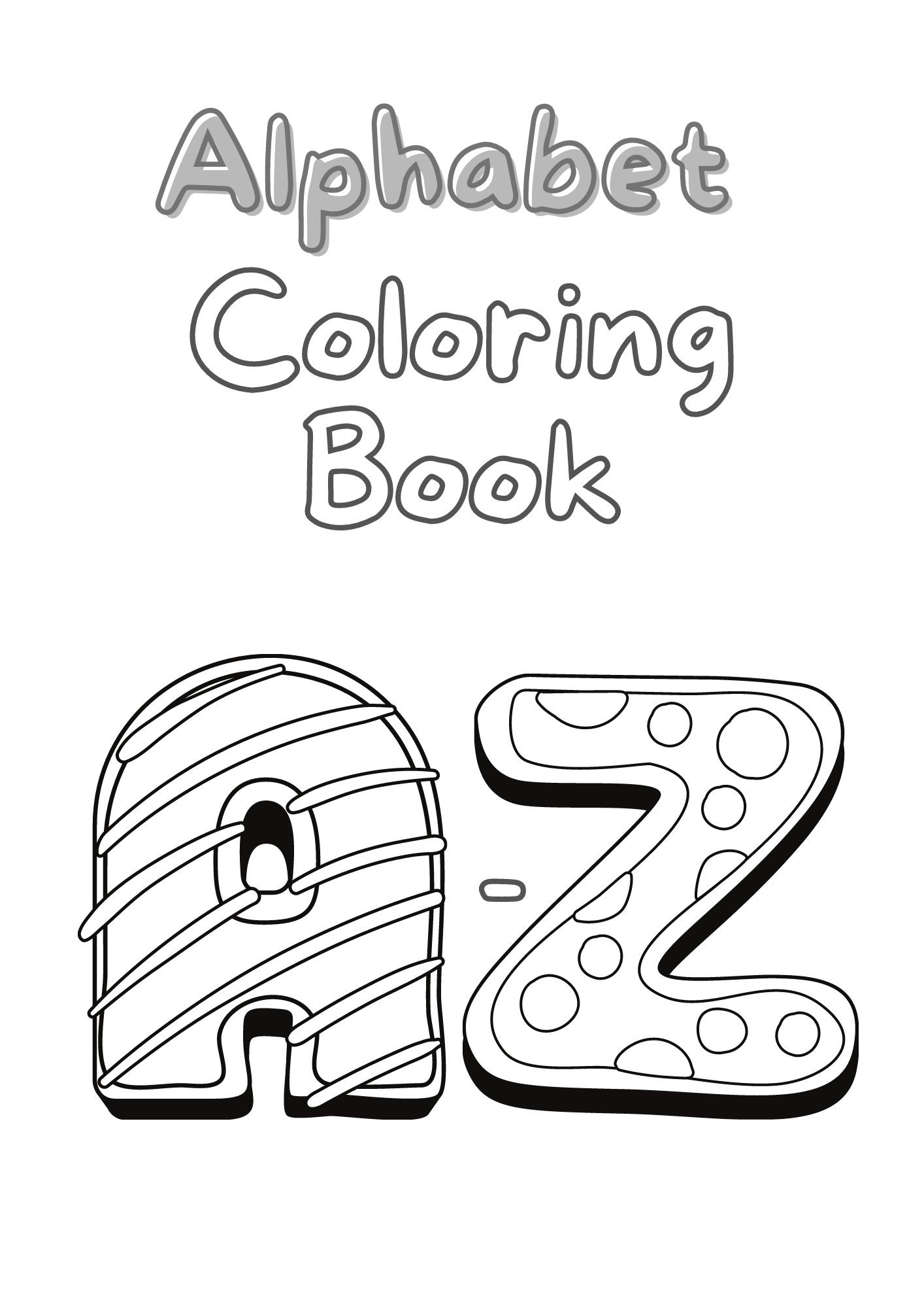 Sugar Cookie Alphabet Coloring Pages - Etsy