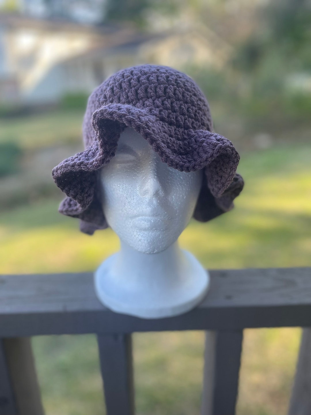Crochet Bucket Hat Wavy Brim - Etsy