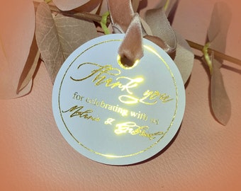 Round,personalized Gift Tags, Wedding Gift Tags, Guest Gift Tags, Guest ...
