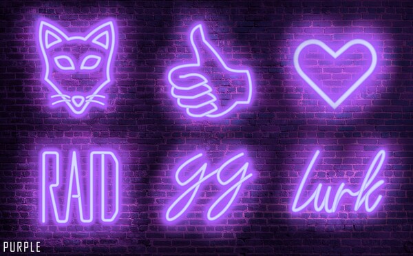 Purple Dark Neon Animated Twitch Overlay Complete Stream Package ...