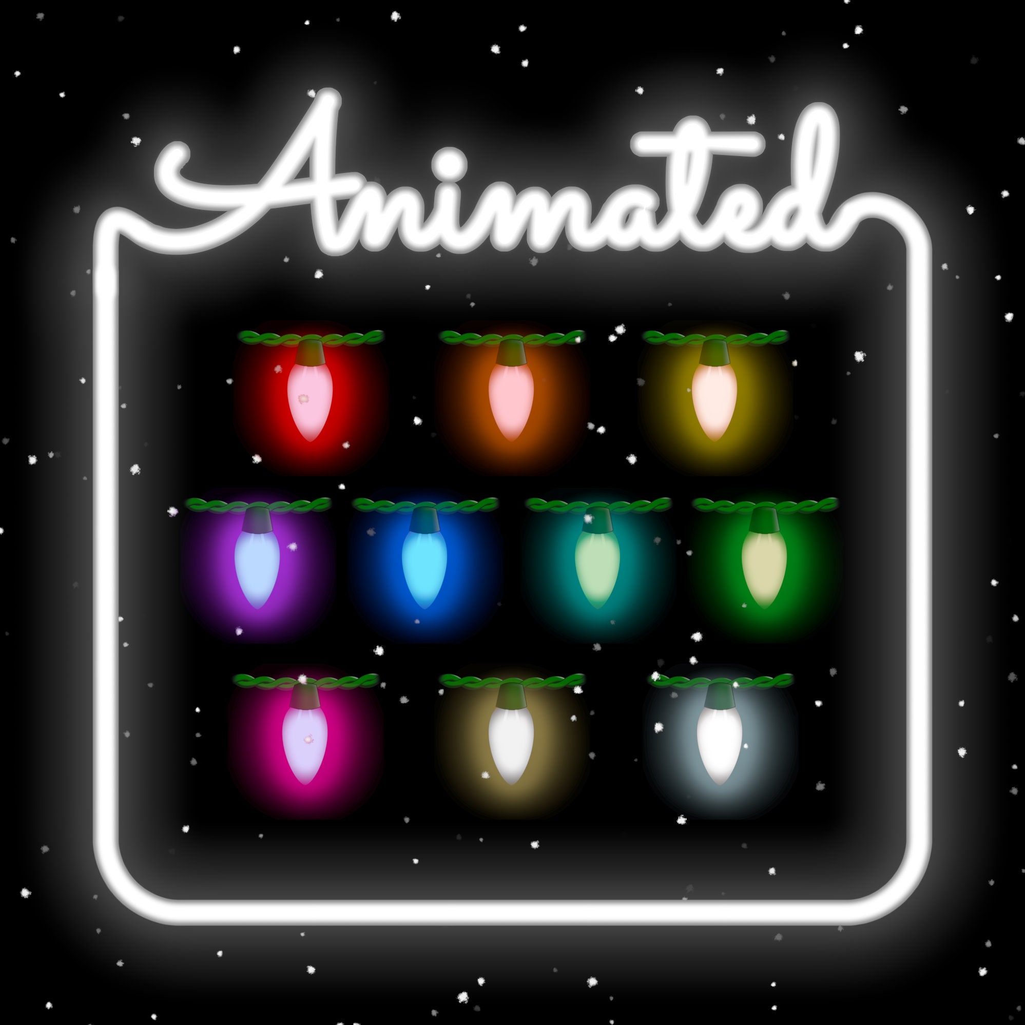 Twitch Emotes - Animated - Classic Christmas Lights - Etsy