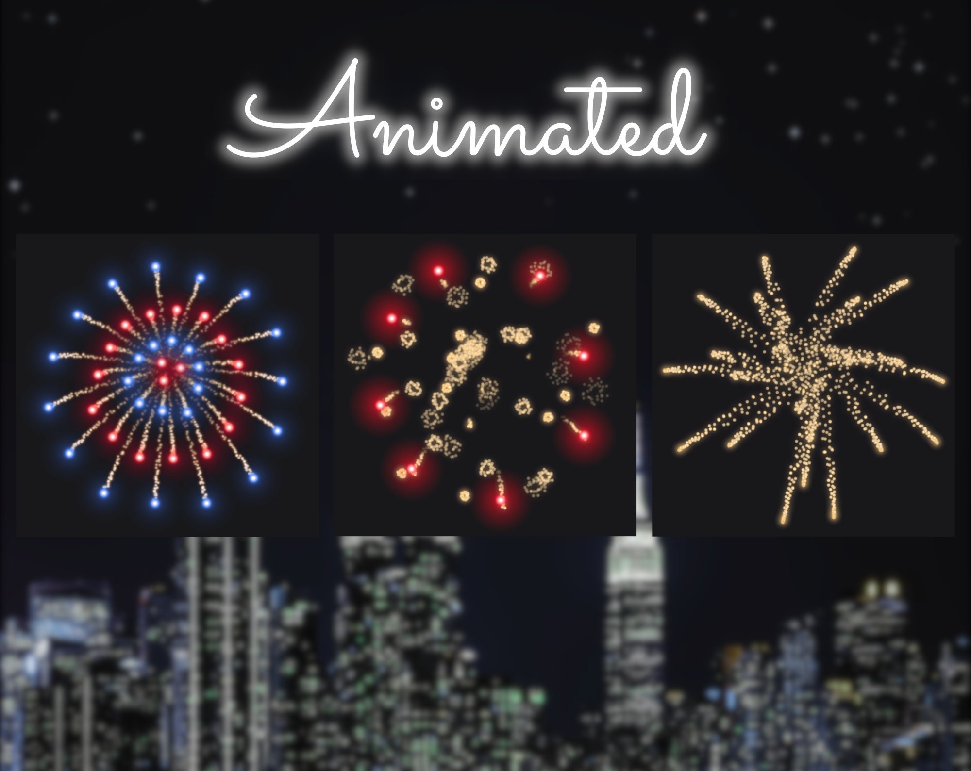 Animated Emotes - Firework Pack 1 - Etsy