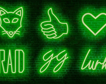Green Neon Emotes - Etsy