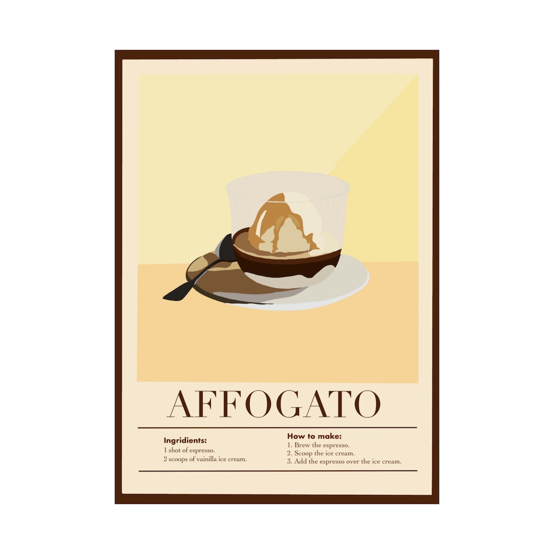 Affogato Coffee Art Poster - Etsy